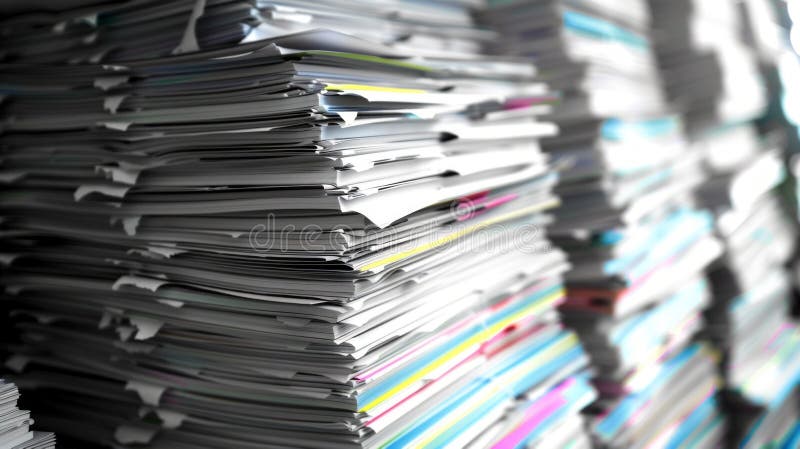 Piled High Stacks of Paperwork and Documents Stock Photo - Image of ...