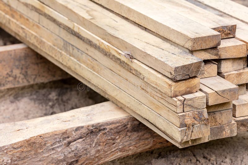 Stacked wood beams stock photo. Image of pine, yellow - 34382874