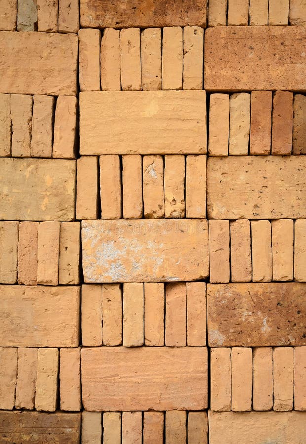 Piled Up of Brick Stack in a Construction Site Stock Photo - Image of ...