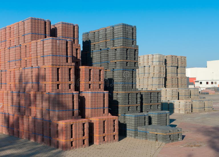 Piled up bricks stock photo. Image of cement, architectural - 22570660