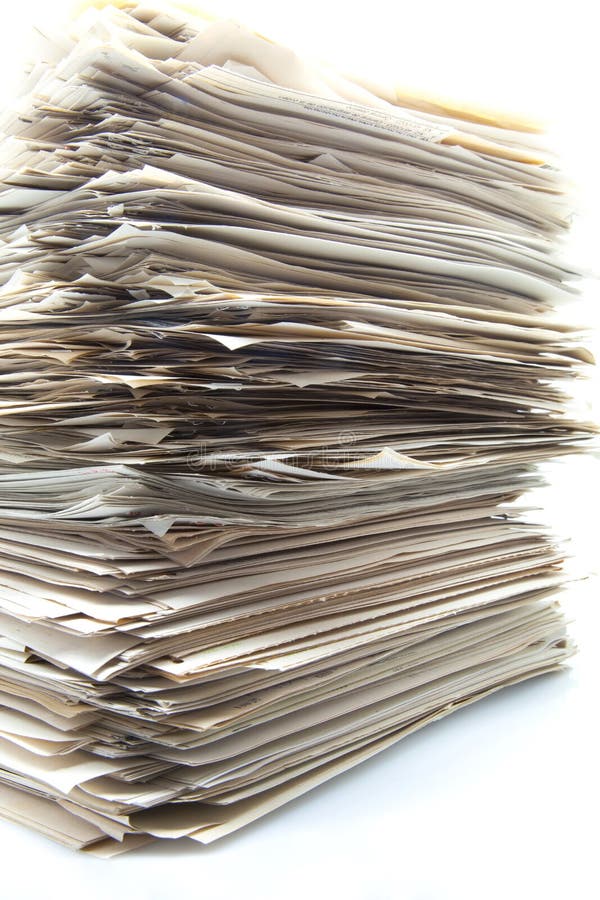 Piled Up Office Work Papers Stock Photo - Image of paperwork ...