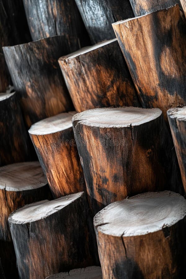 Piled up logs stock image. Image of stack, scenery, nature - 385077387