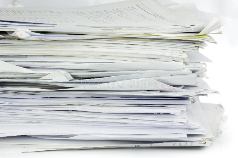 Piled Up Office Work Papers Stock Photo - Image of sheet, chaos: 32917684