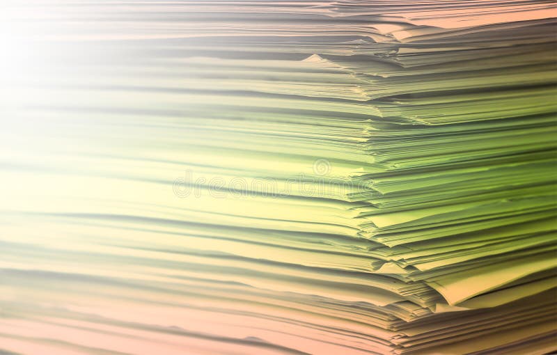 A Piled Up Office Work Papers Stock Image - Image of paper, sheet ...