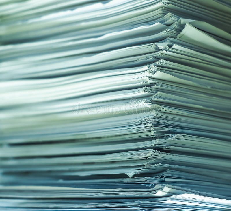 A Piled Up Office Work Papers Stock Photo - Image of business, legal ...
