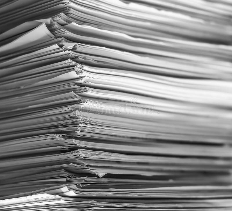 A Piled Up Office Work Papers Stock Photo - Image of business, legal ...