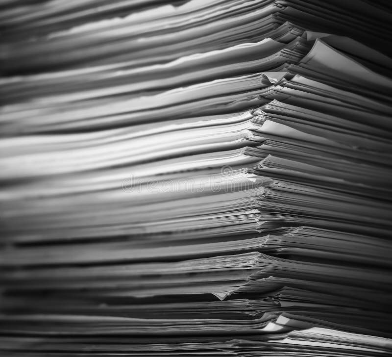 A Piled Up Office Work Papers Stock Image - Image of papers ...