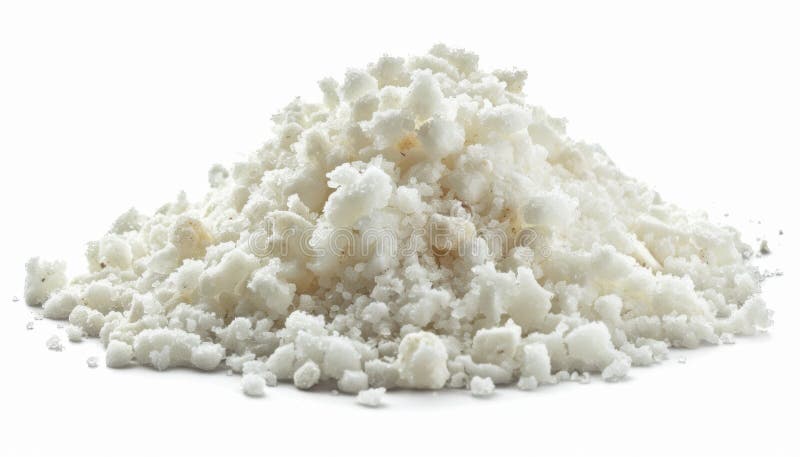Piled White Granular Substance on a Plain Background Stock Image ...