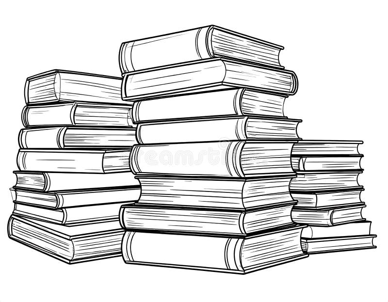 Piles of Books Forming a Knowledge Base. AI Generative Stock ...