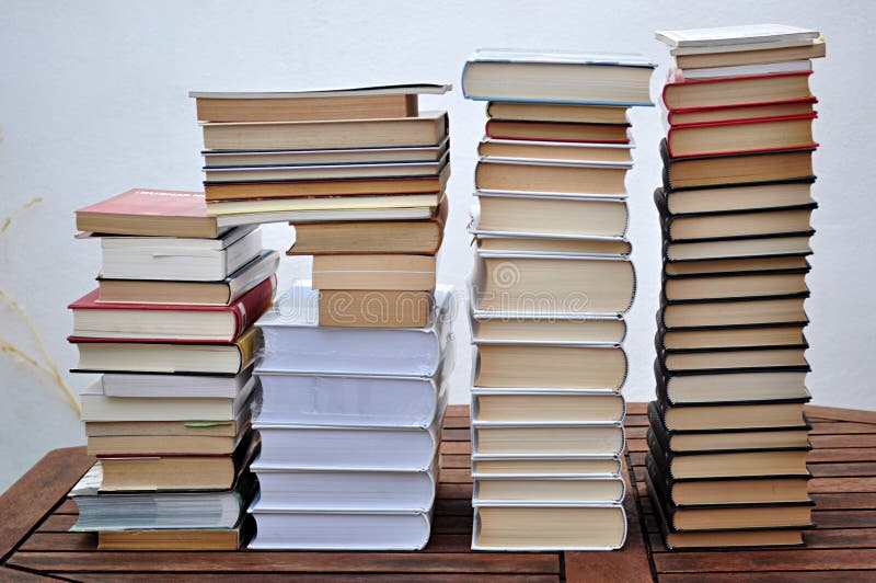 Piles of books stock image. Image of heap, literature - 72855715