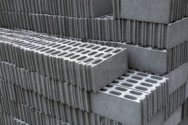 Piles of Brick Blocks for Construction. Stock Image - Image of staples ...