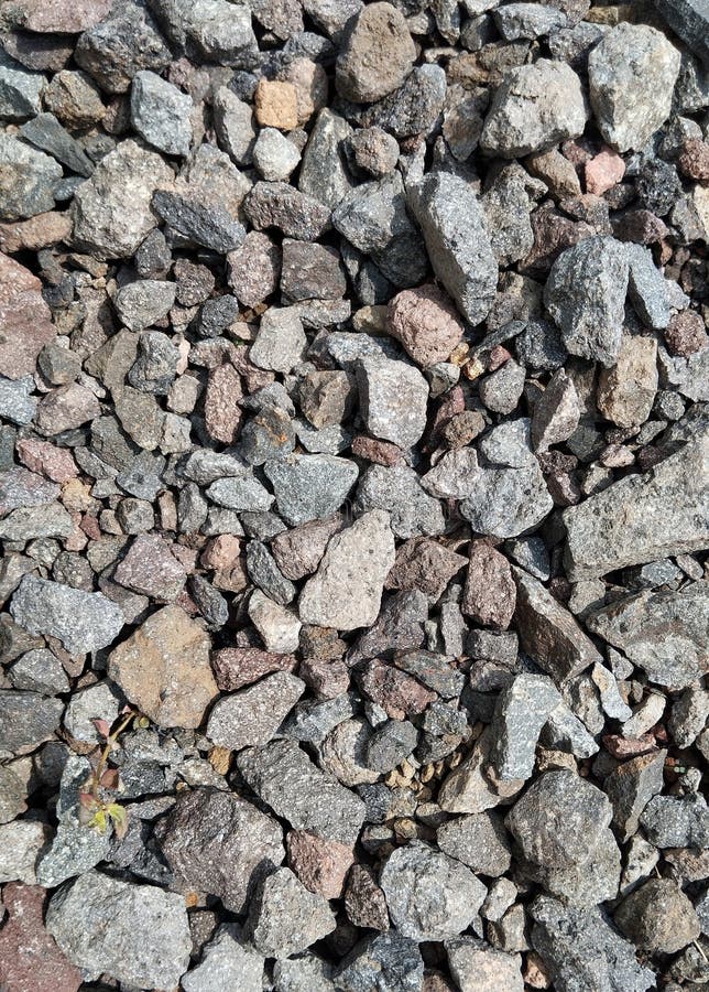 Piles of Broken Stones or Irregular Gravel Forming Abstract Patterns ...