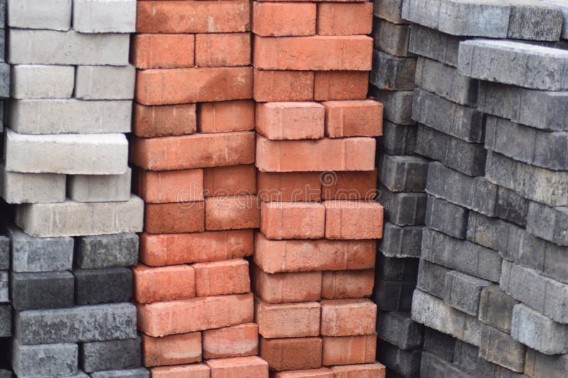 Piles of Building Materials in the Form of Paving Blocks Piled Up for ...