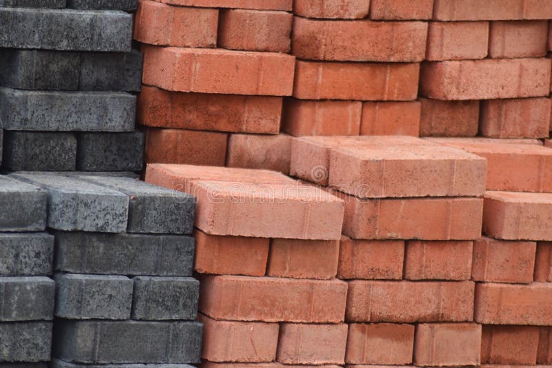 Piles of Building Materials in the Form of Paving Blocks Piled Up for ...
