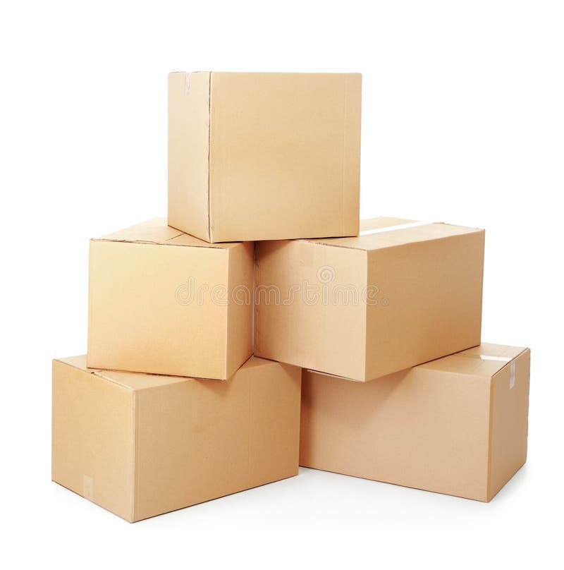 Piles of cardboard boxes stock image. Image of cardboard - 36222069