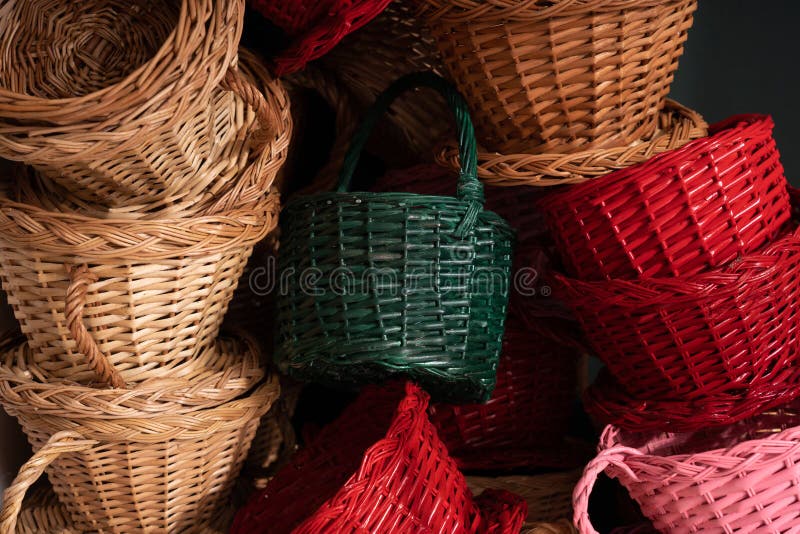 Colorful wicker stock photo. Image of decoration, close - 26963444