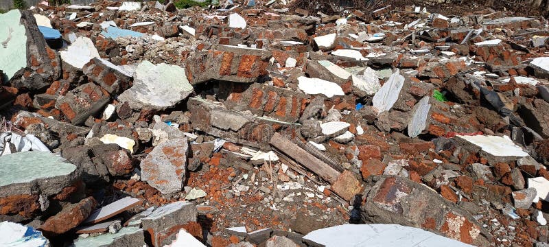 Construction Demolition Waste and Rubble with Bricks and Concrete ...