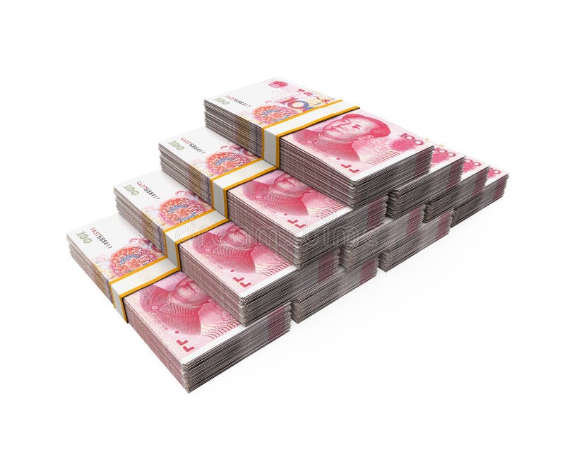 Piles De Chinois Yuan Banknotes Photo stock - Image du groupe, bancaire ...