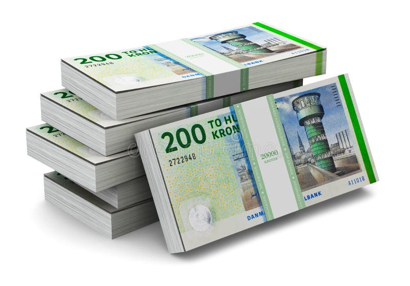 Tas De 200 Couronnes Danoises Illustration Stock - Illustration du ...