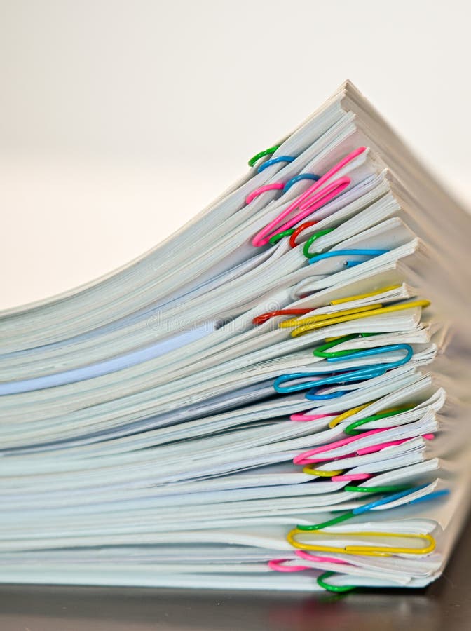 Piles of Documents Piled Up on the Desk Stock Image - Image of legal ...