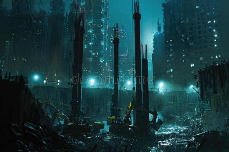 Piles are Driven Deep into the Ground To Provide Strong Support for ...