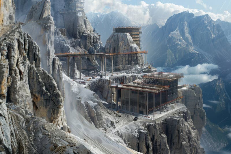 Piles Driven Deep Ground Provide Strong Support Building Foundations ...