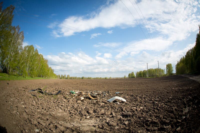 Piles of Garbage in the Field, Garbage in the Forest, Environmental ...