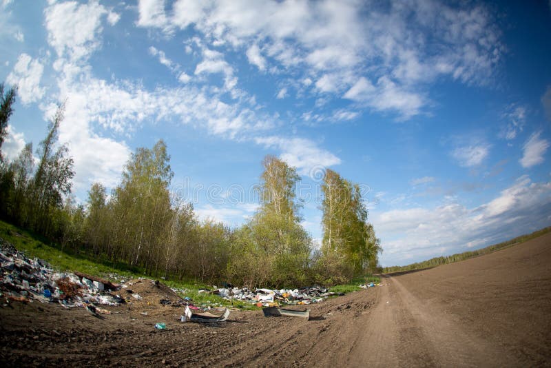 Piles of Garbage in the Field, Garbage in the Forest, Environmental ...