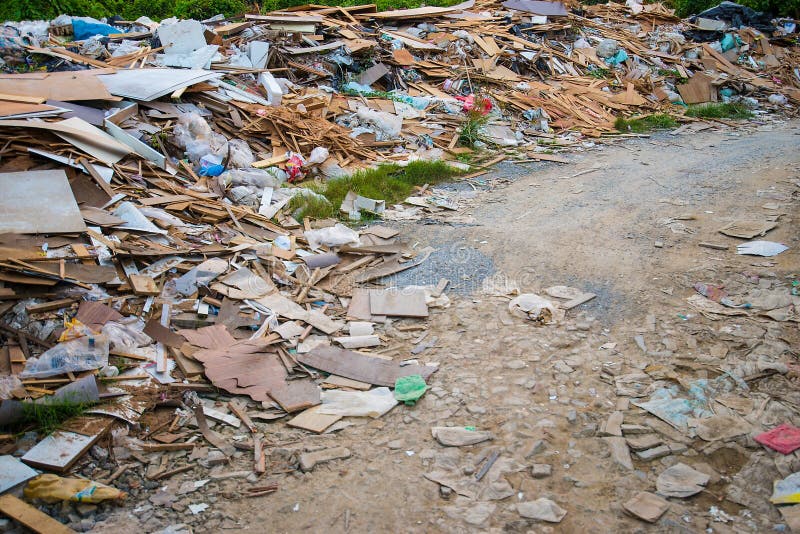 Piles of Garbage from the Waste Material is a Lot of Work Stock Image ...