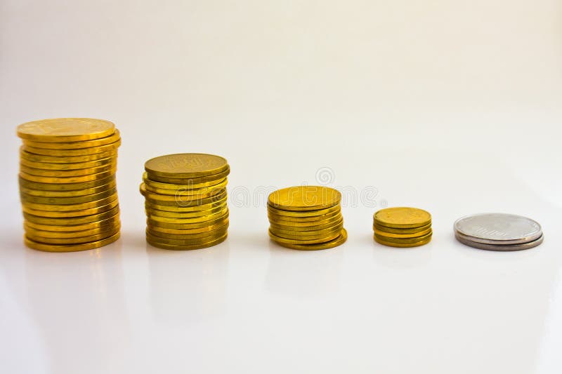 Piles of gold coins stock image. Image of closeup, golden - 40808853