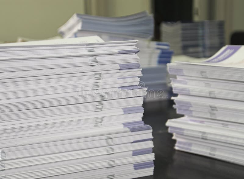 Piles of Handout Pamphlets stock photo. Image of leaflets - 61182402