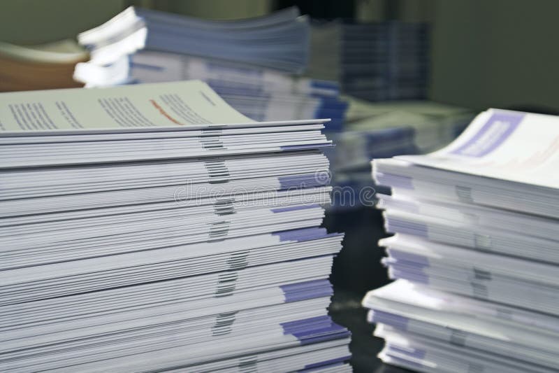 Piles of Handout Pamphlets stock image. Image of forms - 61182453