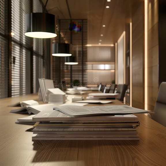 Piles of Important Documents Spread Out on the Desk, Ready for Sorting ...