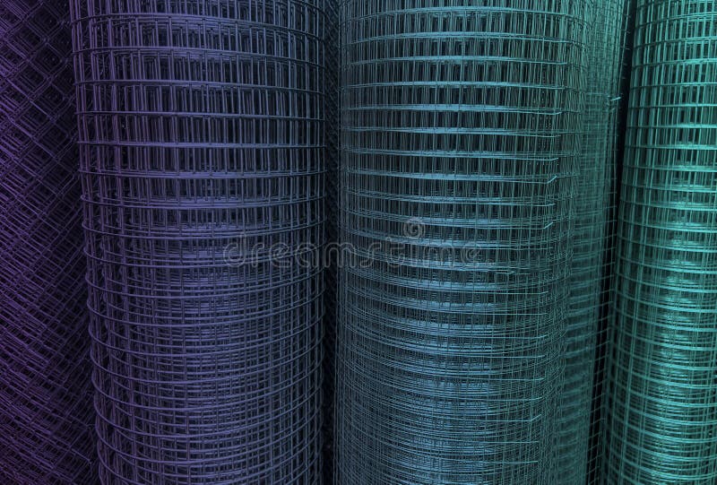 Piles of Metal Sheets Wrapped Up Making Multi Coloured Background ...