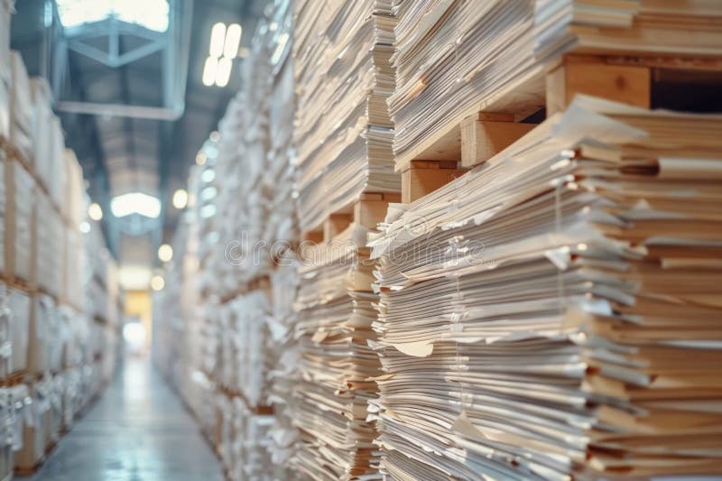 Piles of Paper Office Filled with Paperwork Full Archive File Documents ...