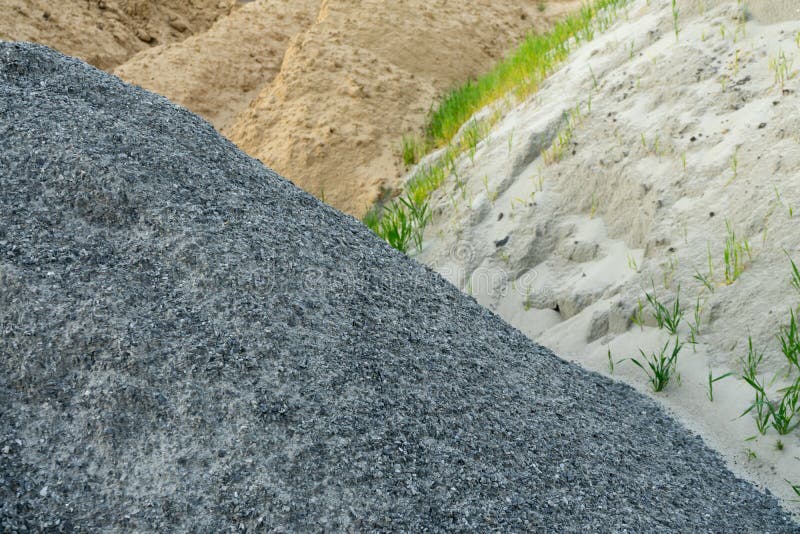Piles of Rubble and Sand are Stacked on the Construction Site Stock ...
