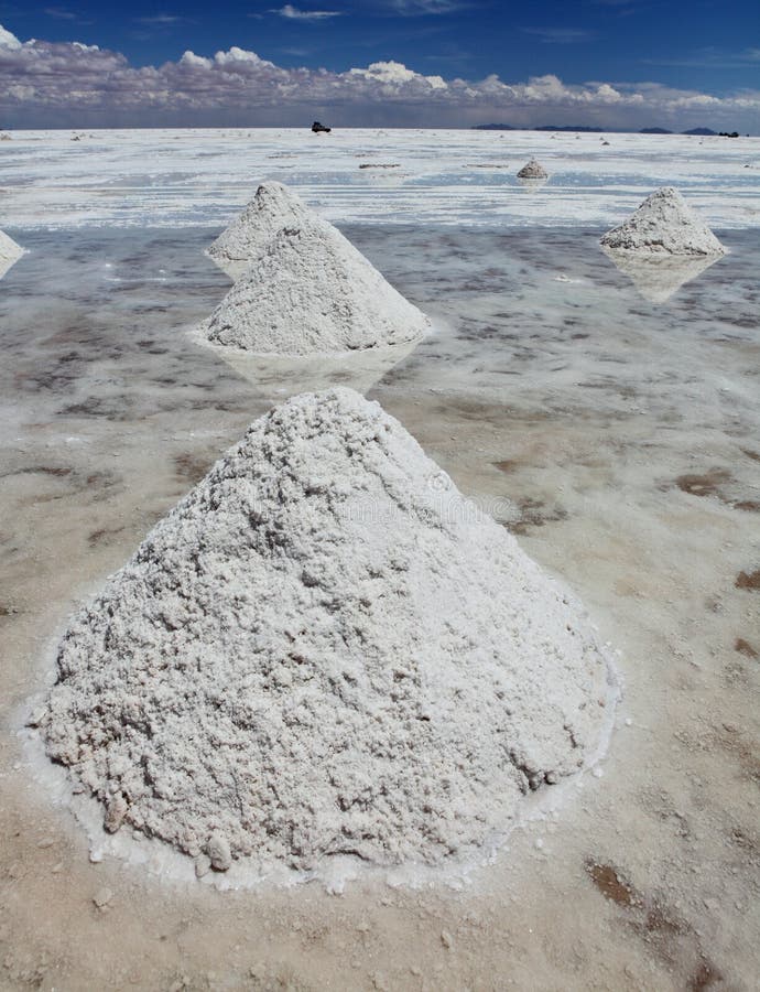 Piles of salt stock photo. Image of lake, arid, pyramid - 24646248