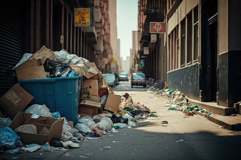 Piles of Trash and Litter in Streets Overflowing Garbage Stock ... Piles of Trash and Litter in Streets Overflowing Garbage Stock ...