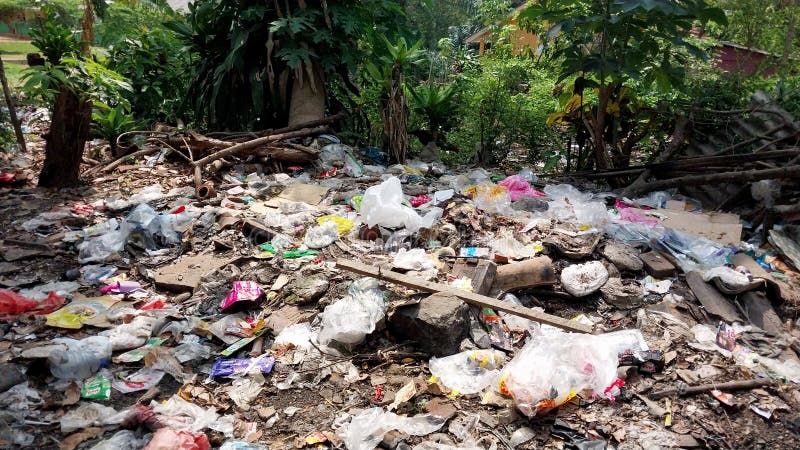 Background of Garbage. Piles of Undecomposed Garbage. Plastic Garbage ...