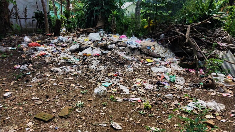 Background of Garbage. Piles of Undecomposed Garbage. Plastic Garbage ...