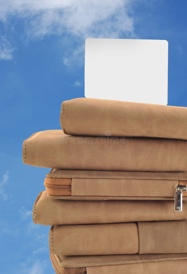 Piles up wallet stock image. Image of blank, blue, managingmessage ...