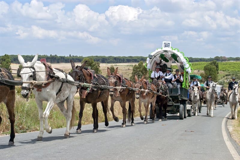 Pilger Auf Einer Pilgerfahrt Zu EL Rocio, Spanien Redaktionelles ...