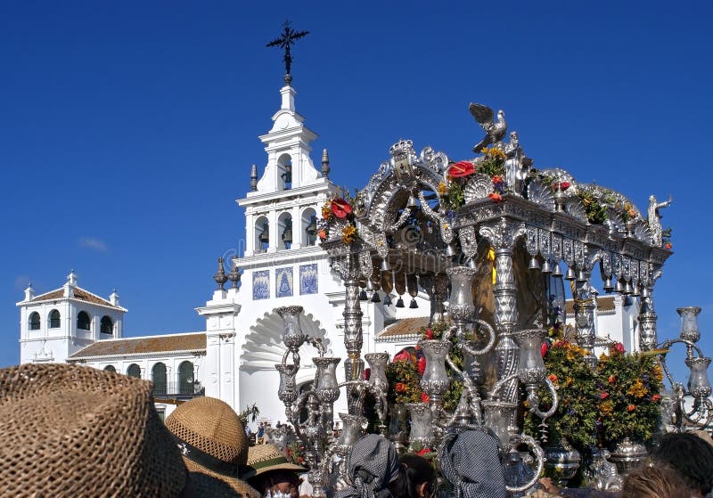 Kirche in EL Rocio stockbild. Bild von platz, kirche - 153750957