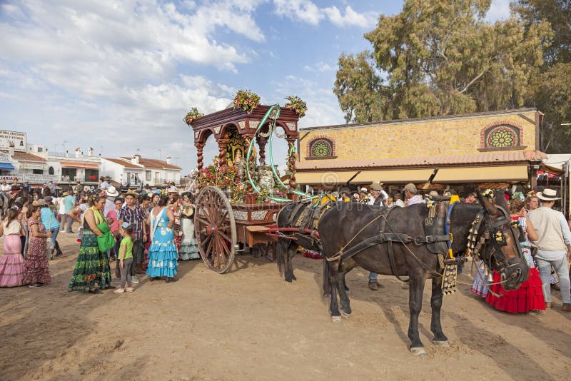 Pilger in EL Rocio, Andalusien, Spanien Redaktionelles Stockfoto - Bild ...