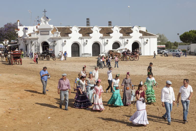 Pilger in EL Rocio, Spanien Redaktionelles Stockfotografie - Bild von ...