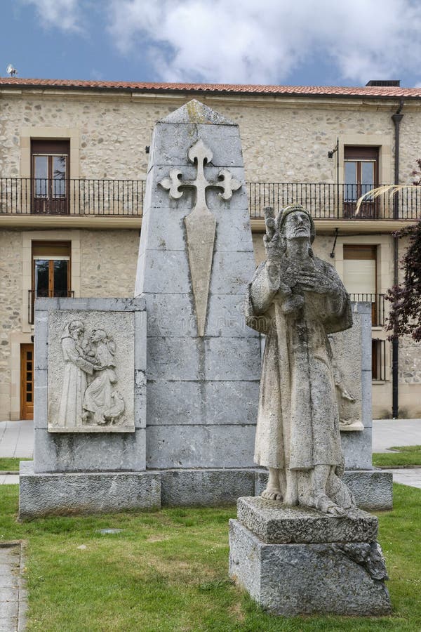 Pilgerstatue Santo Domingo De La Calzada, Rioja Spanien Stockbild ...