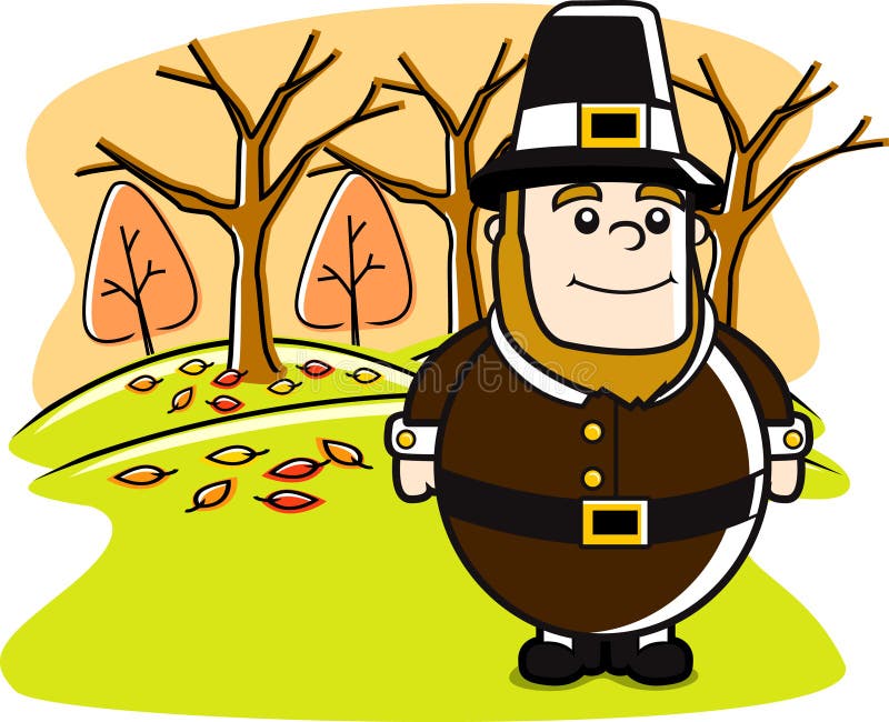 Pilgrim stock vector. Illustration of fall, leaves, round - 2777615