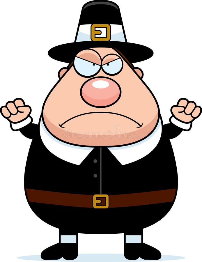 Pilgrim Angry stock vector. Illustration of frown, pilgrim - 15474383