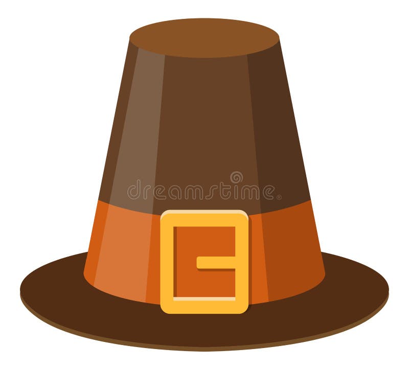 Pilgrim Hat Icon. Thanksgiving Headdress Stock Vector - Illustration of ...