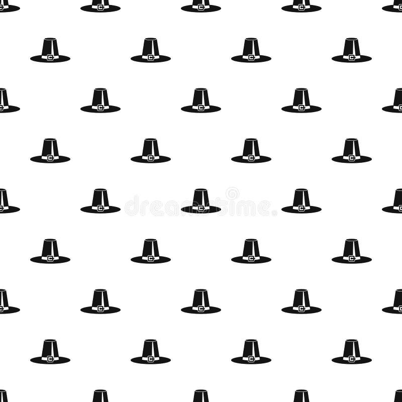 Pilgrim Hat Pattern, Simple Style Stock Illustration - Illustration of ...